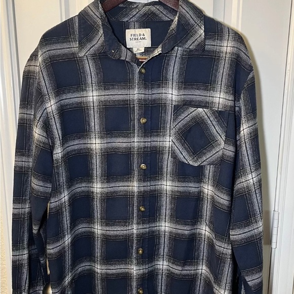 Field & Stream | Shirts | Field Stream Blue Plaid Flannel Mens Shirt Sz ...